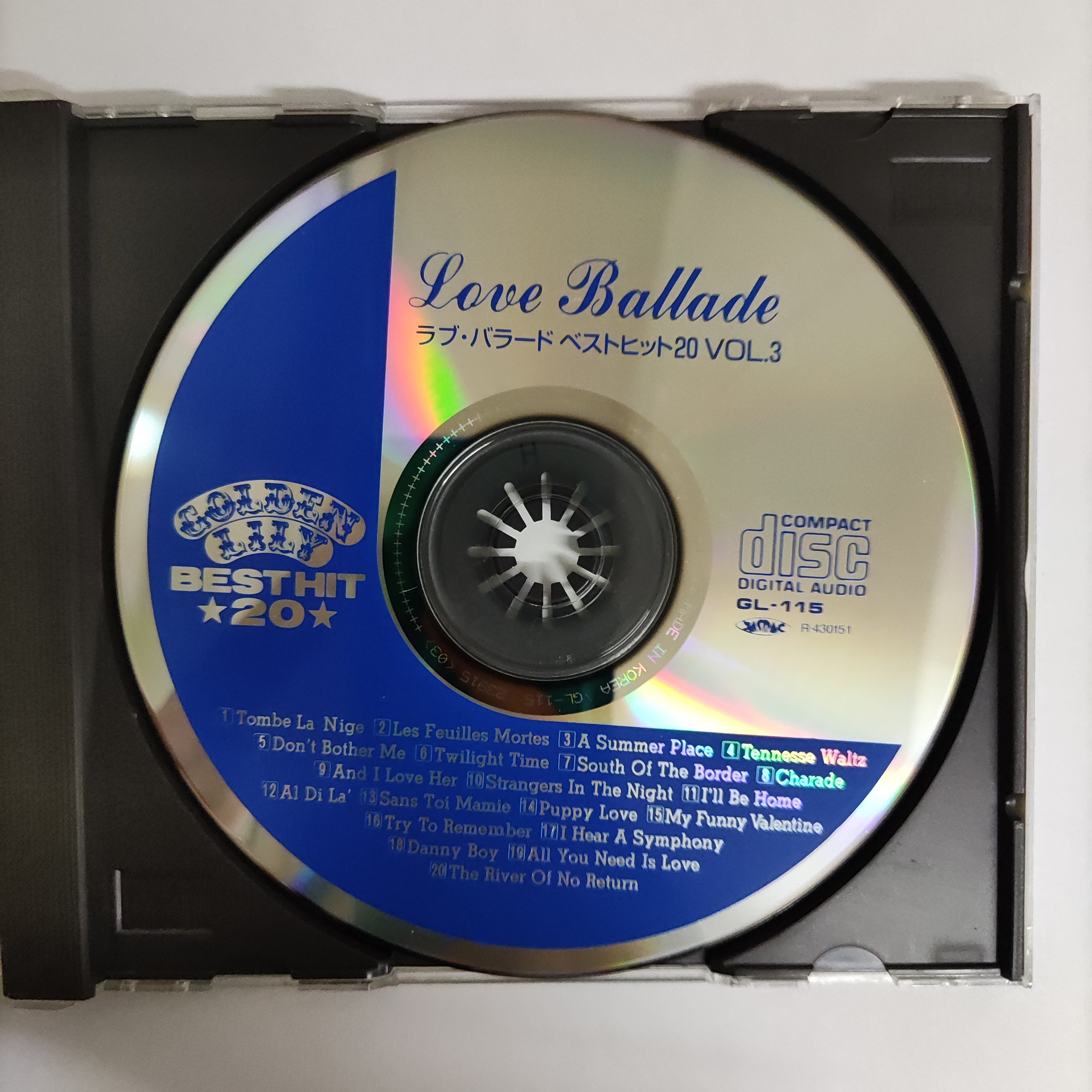 ซีดี Various - Love Ballade Best Hit 20 Vol.3 (CD) (VG+) – Restory Music