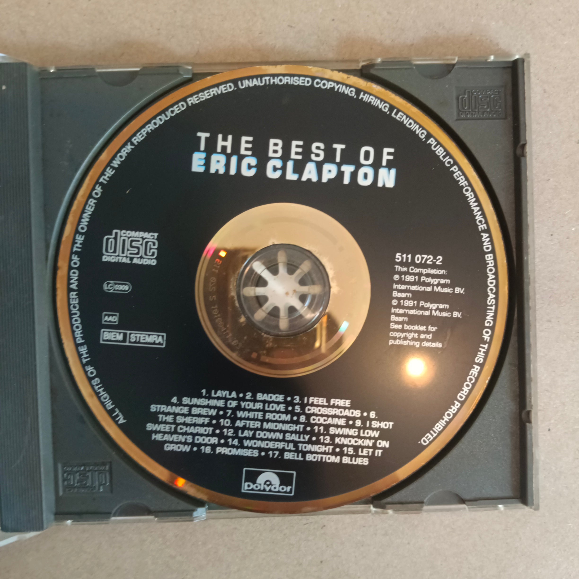 ส่งฟรี* Eric Clapton : The Best Of Eric Clapton (CD) ที่ Restory Music ...