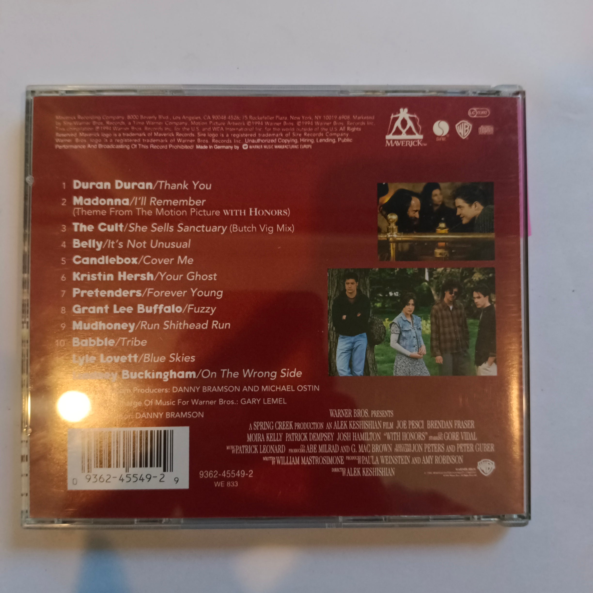 ส่งฟรี* Various : With Honors (Music From The Motion Picture Soundtrack ...