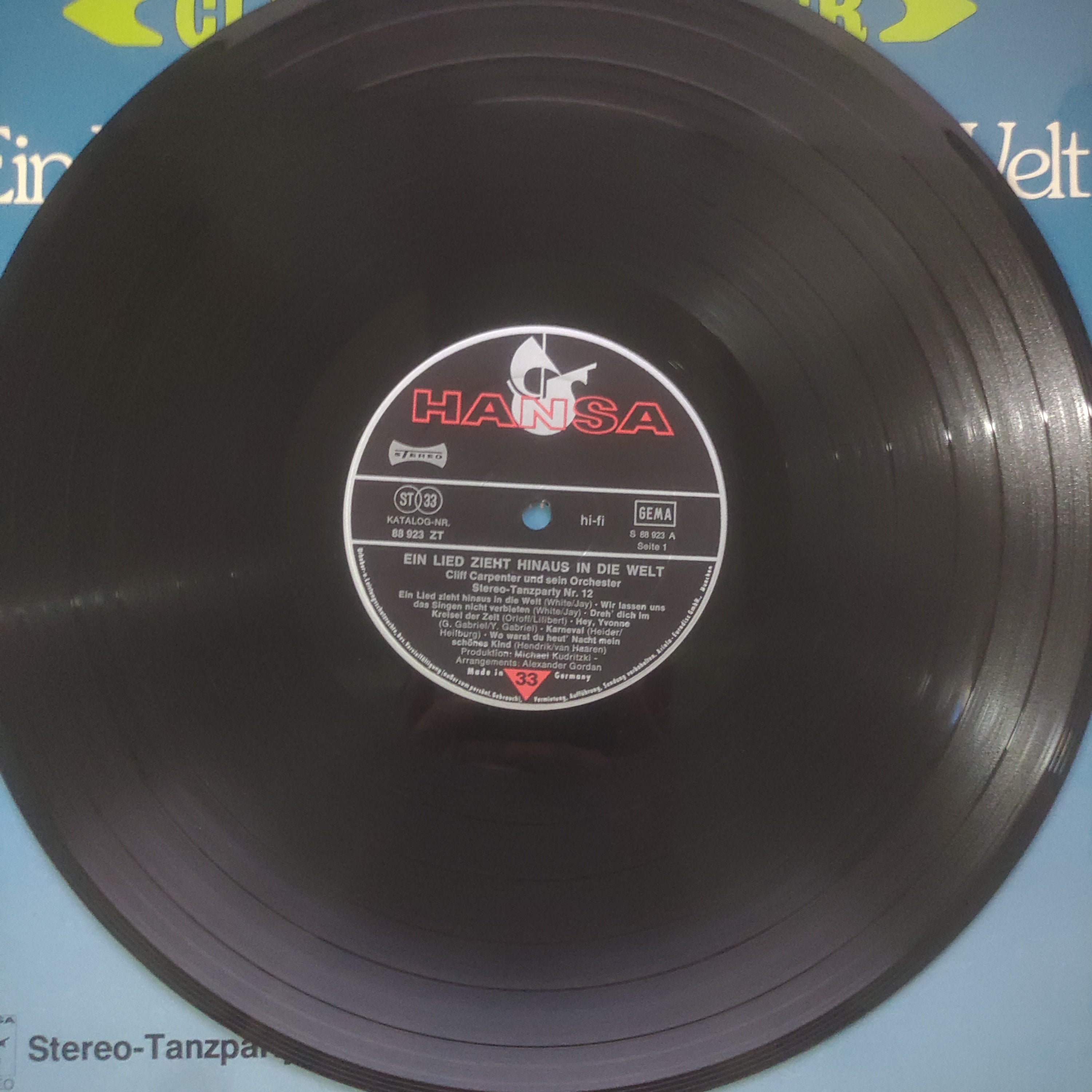 ส่งฟรี* Cliff Carpenter Und Sein Orchester : Ein Lied Zieht Hinaus In ...