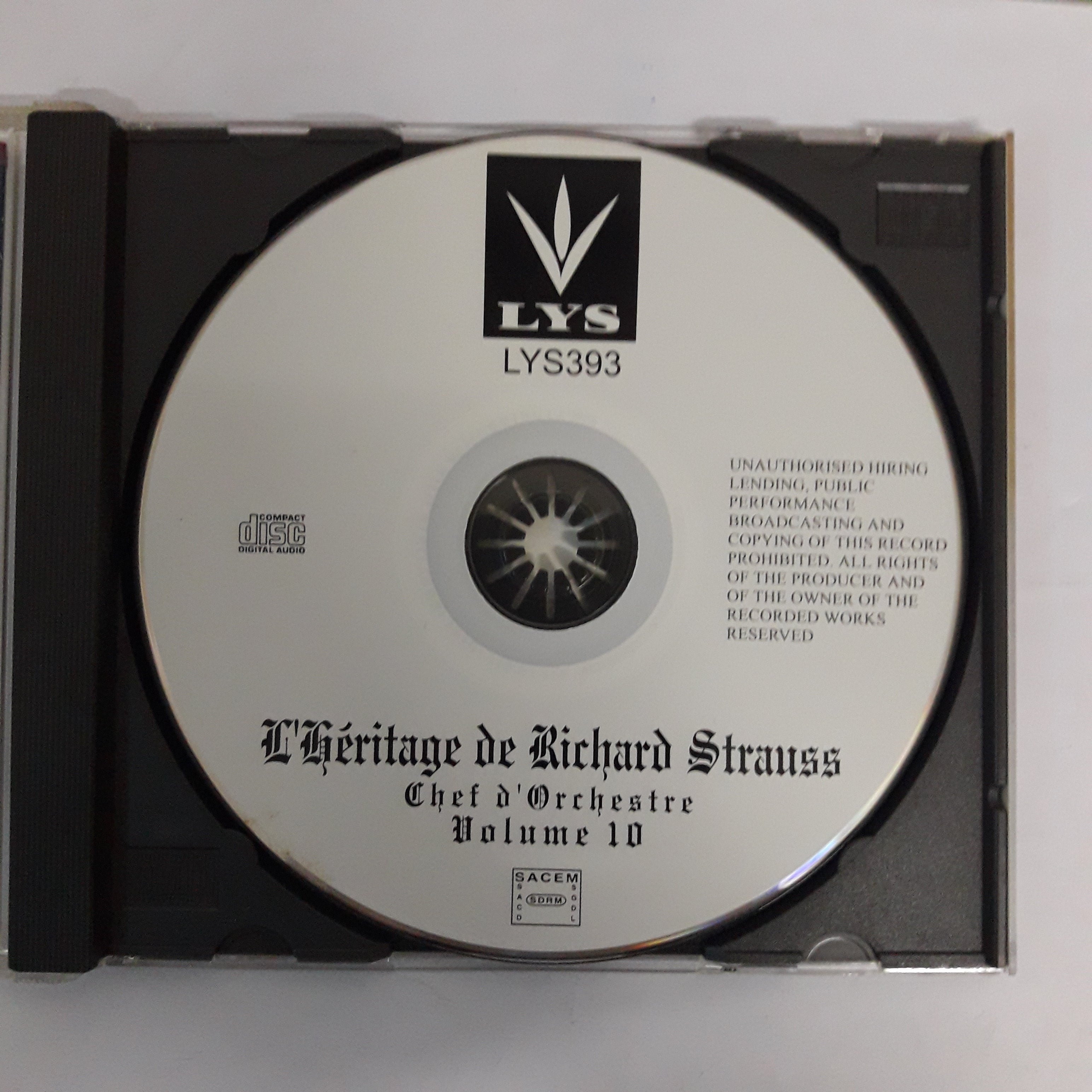 ซีดี L'Heritage de Richard Struss - Chef d' Orchestre - Volume 10 (CD ...