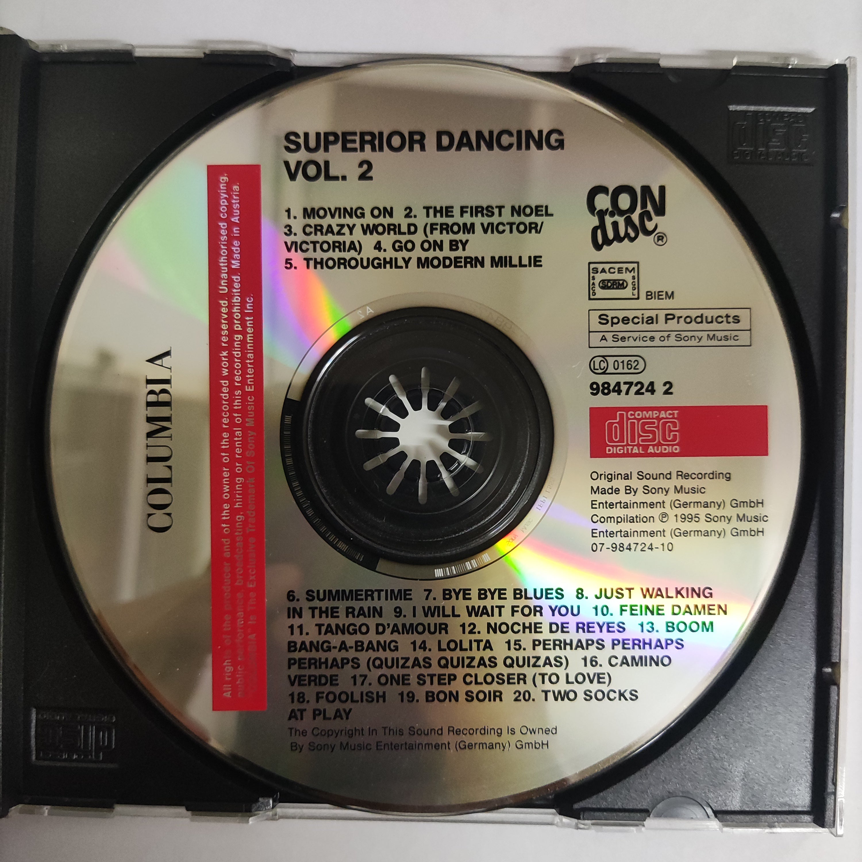 ซีดี Condisc - Superior Dancing Vol.2 (CD) (VG+) – Restory Music