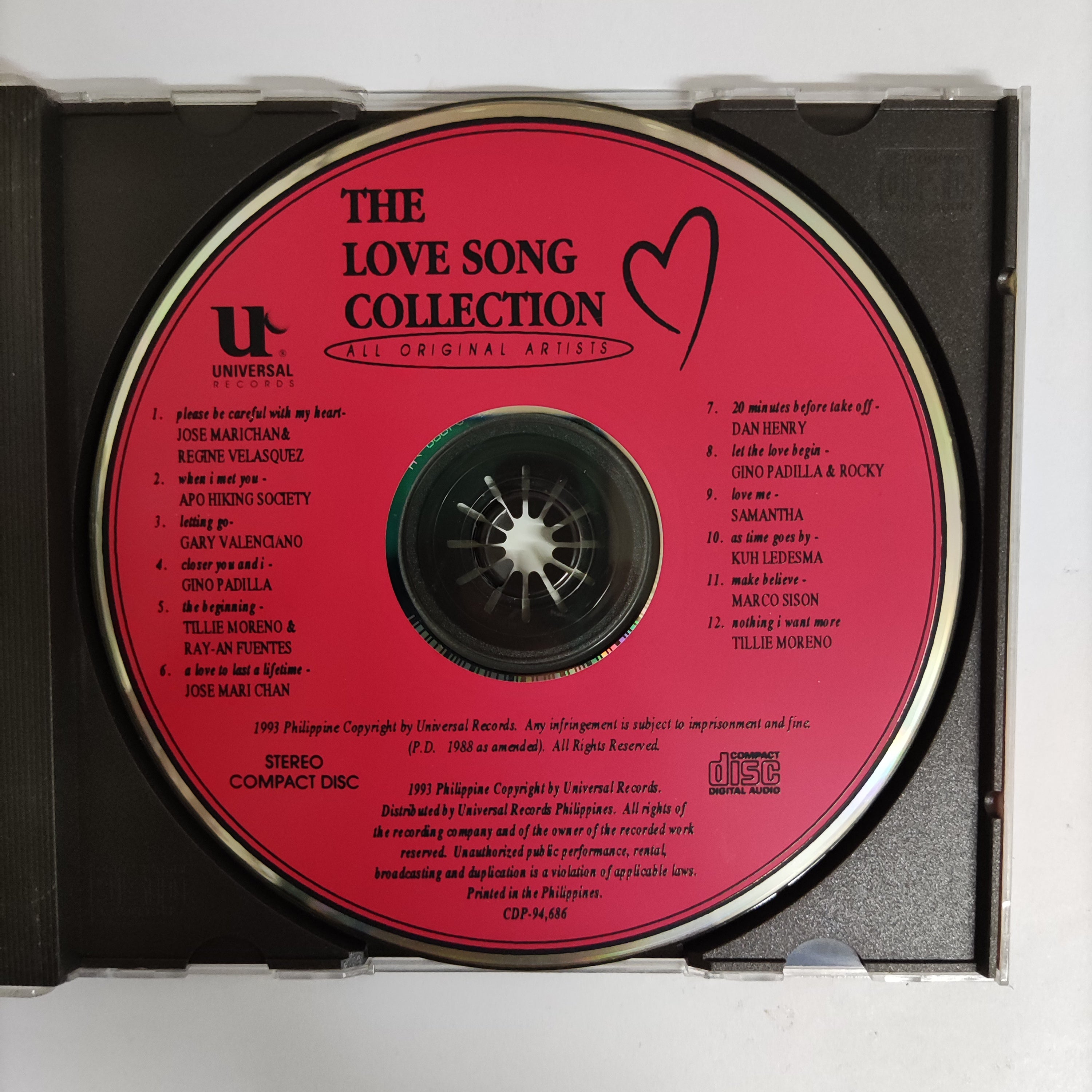 ซีดี Various - The Love Song Collection (CD) (VG+) – Restory Music