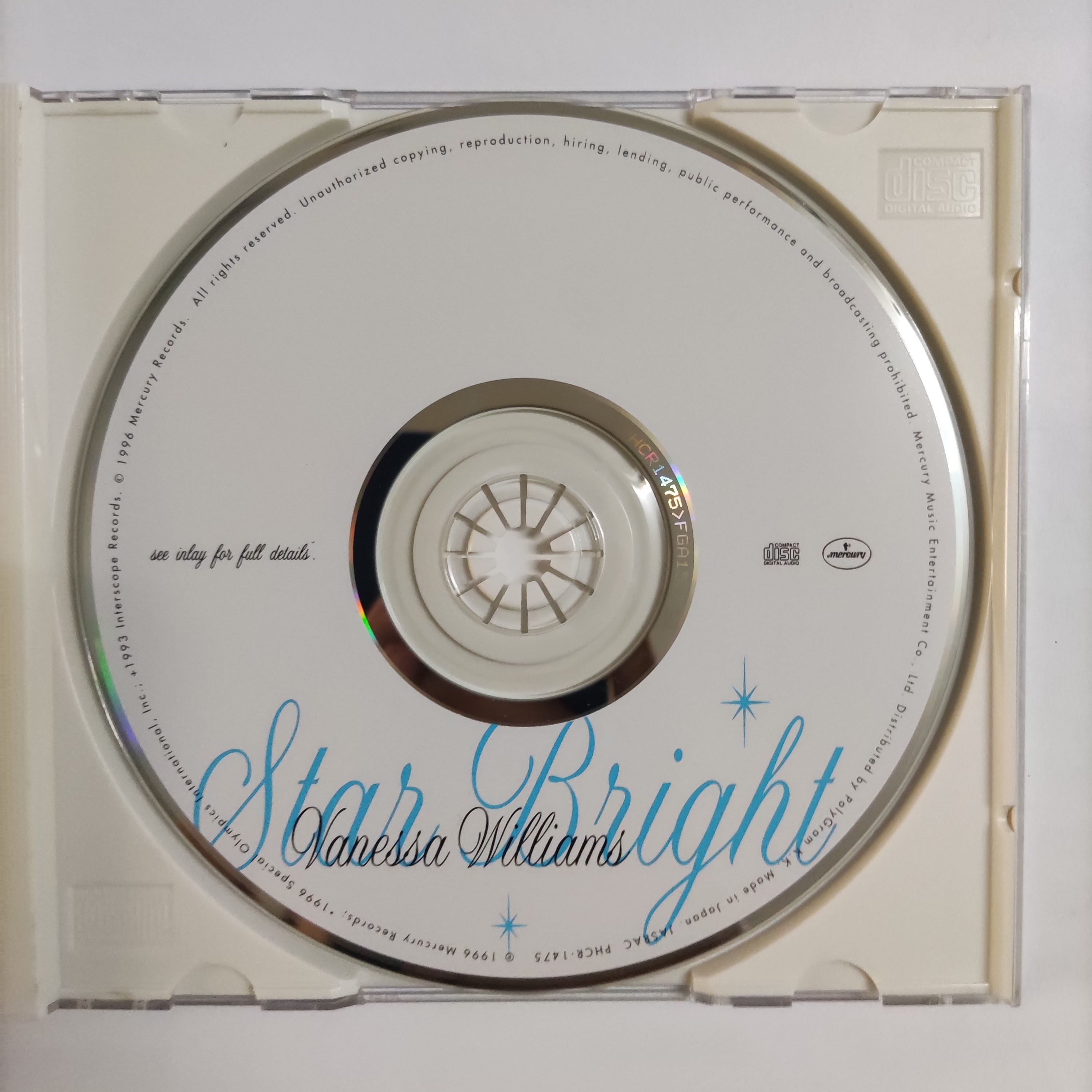Vanessa Williams - Star Bright (CD) ที่ Restory Music แหล่งรวมซีดี ...