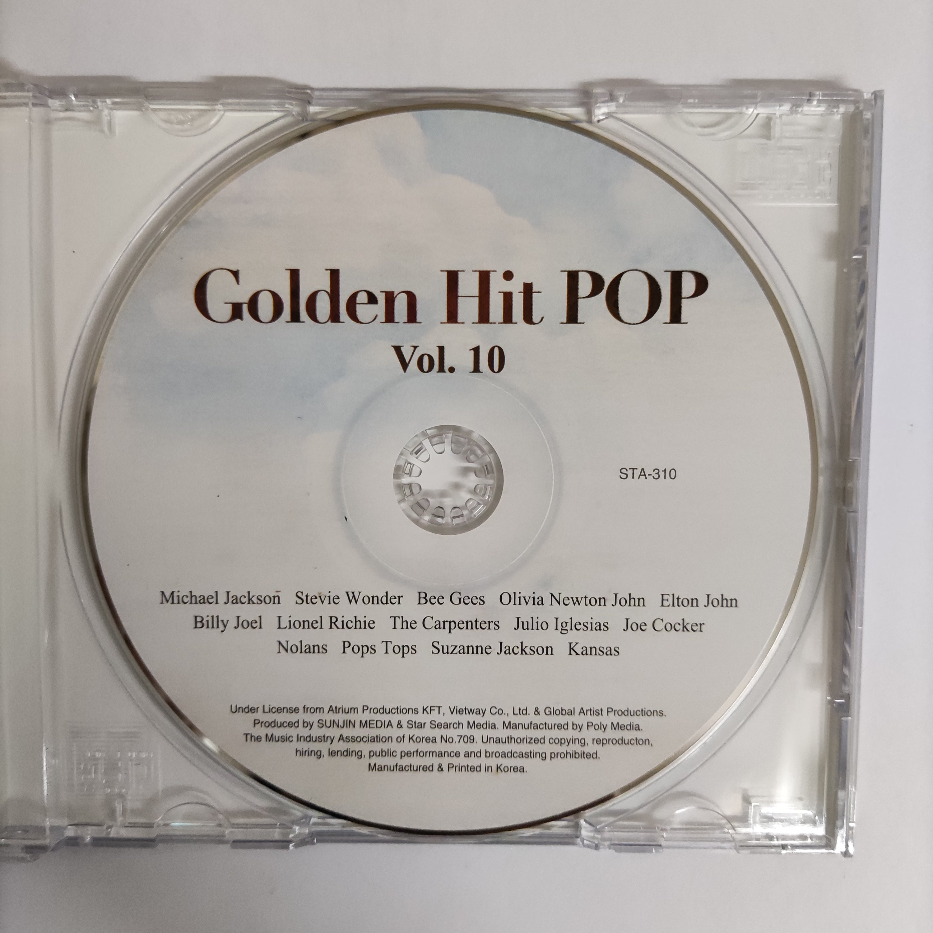 ซีดี Various - Golden Hot Pop Vol.10 (CD) (VG+) – Restory Music